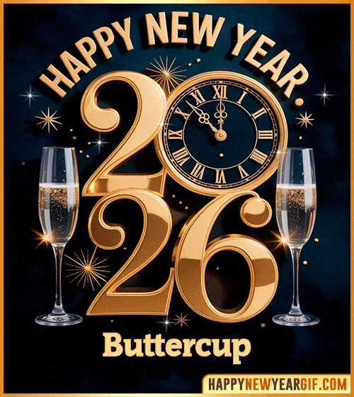 Happy New Year 2026 Buttercup gif