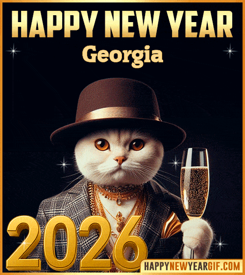 Happy New Year 2026 Georgia gif