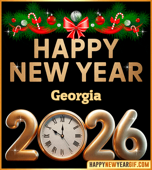 Happy New Year 2026 Georgia gif