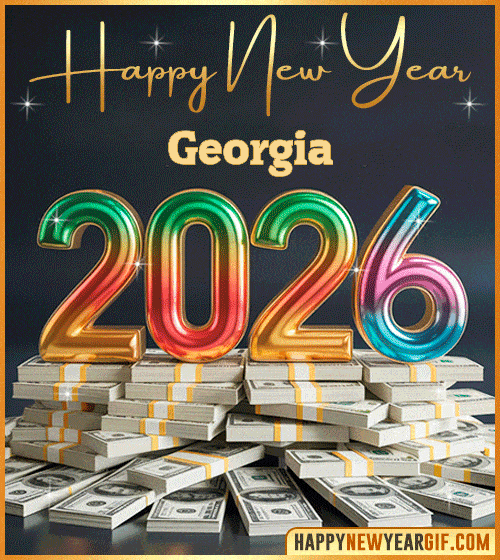 Happy New Year 2026 Georgia gif