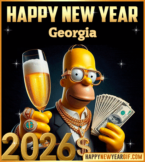 Happy New Year 2026 Georgia gif