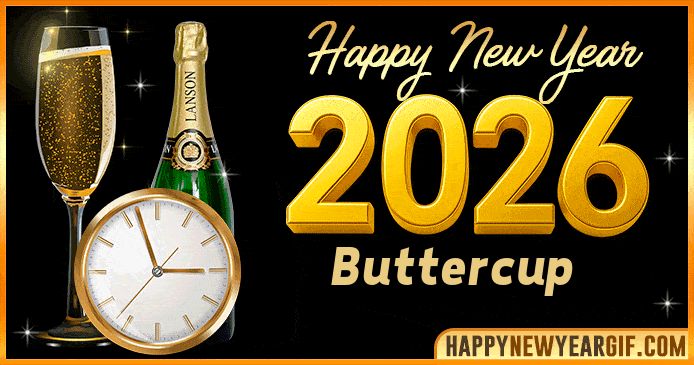 Happy New Year 2026 Buttercup gif